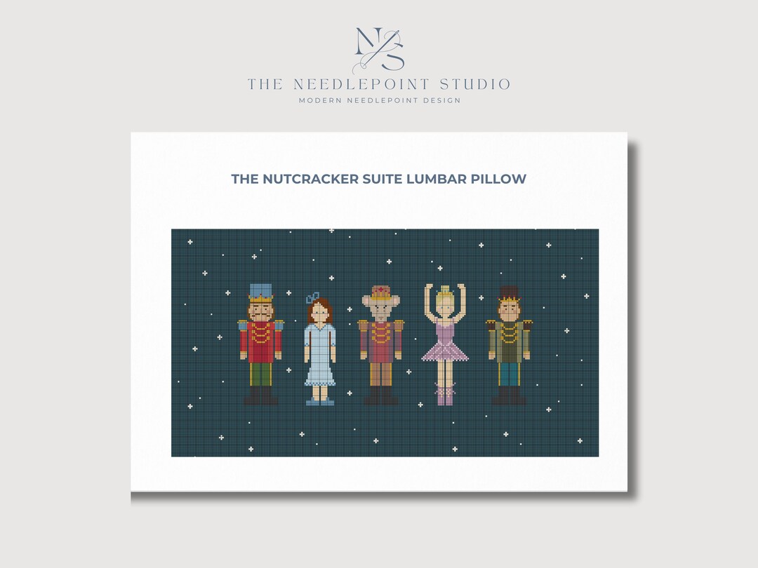 Nutcracker Suite Pillow Needlepoint Chart | Digital Needlepoint Pattern PDF - Etsy