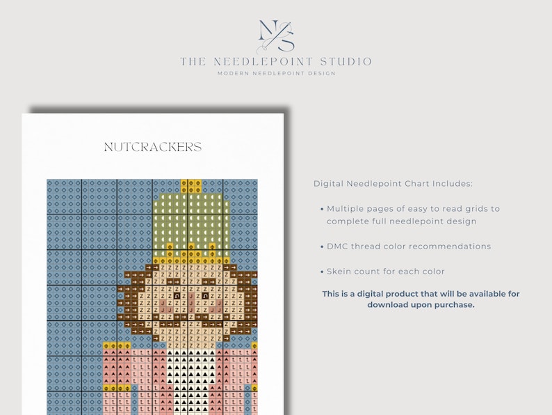 Nutcrackers Needlepoint Chart Digital Needlepoint Pattern PDF - Etsy