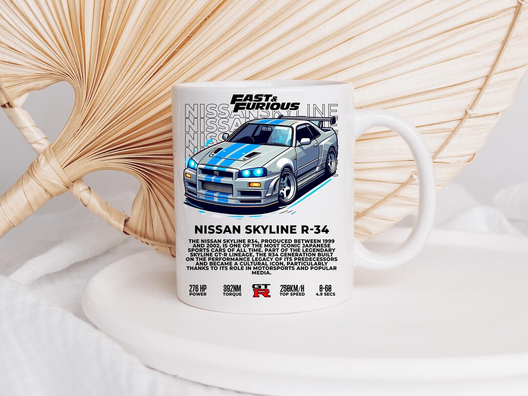 Nissan Skyline Customizable Ceramic Mug, Unique Gift, Handmade, Cup ...