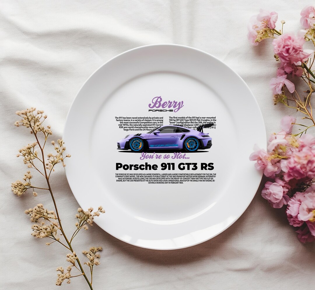 Porsche 911 GT3 RS Child Polymer Plate, Plastic Plate, Child ...