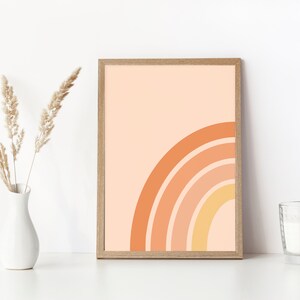 Boho Rainbow Wall Art, Rainbow Wall Art, Rainbow Nursery Decor, Neutral ...