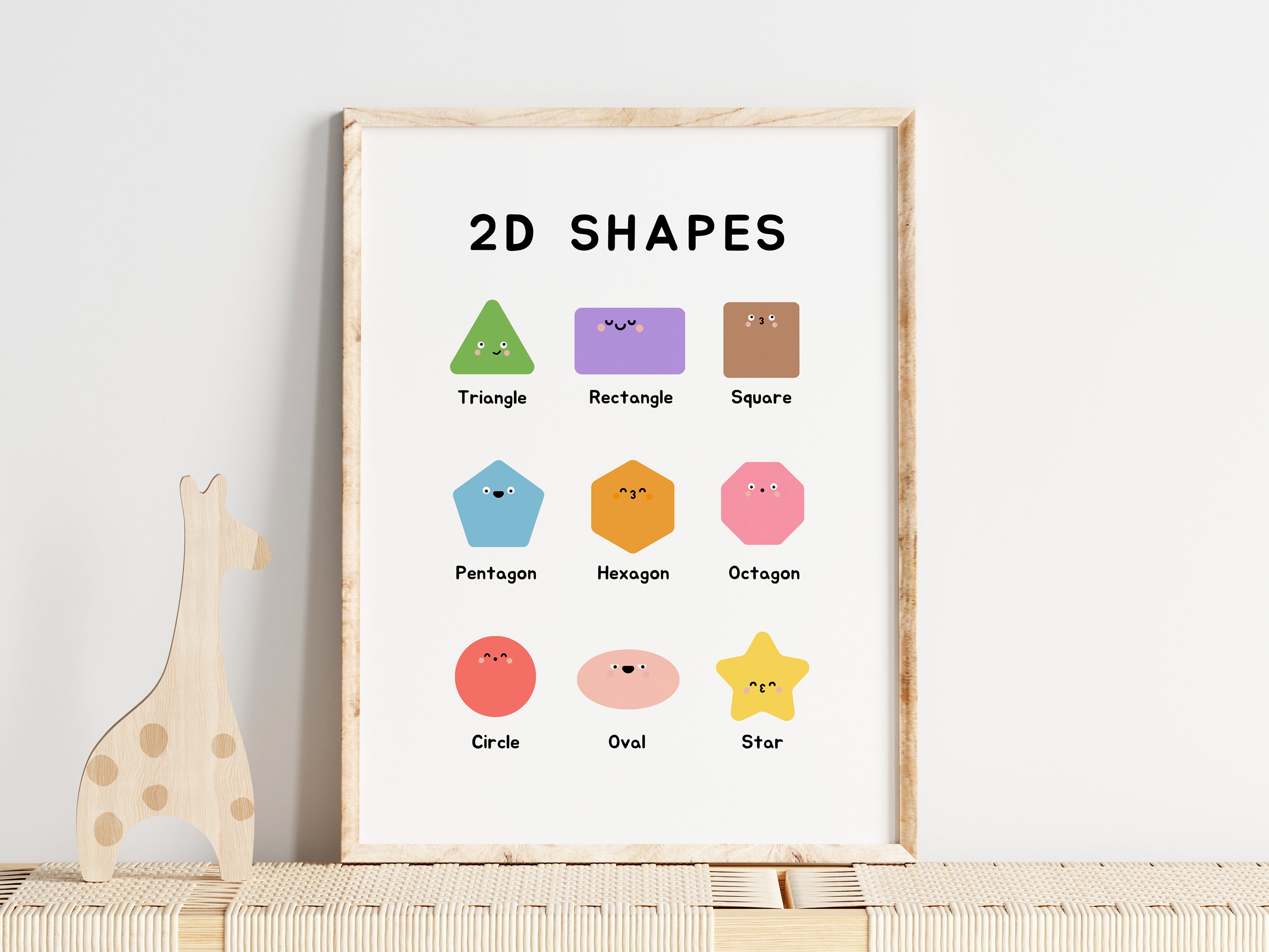 2D Shapes Poster, Shapes Educational Poster, Preschool Shape Decor ...