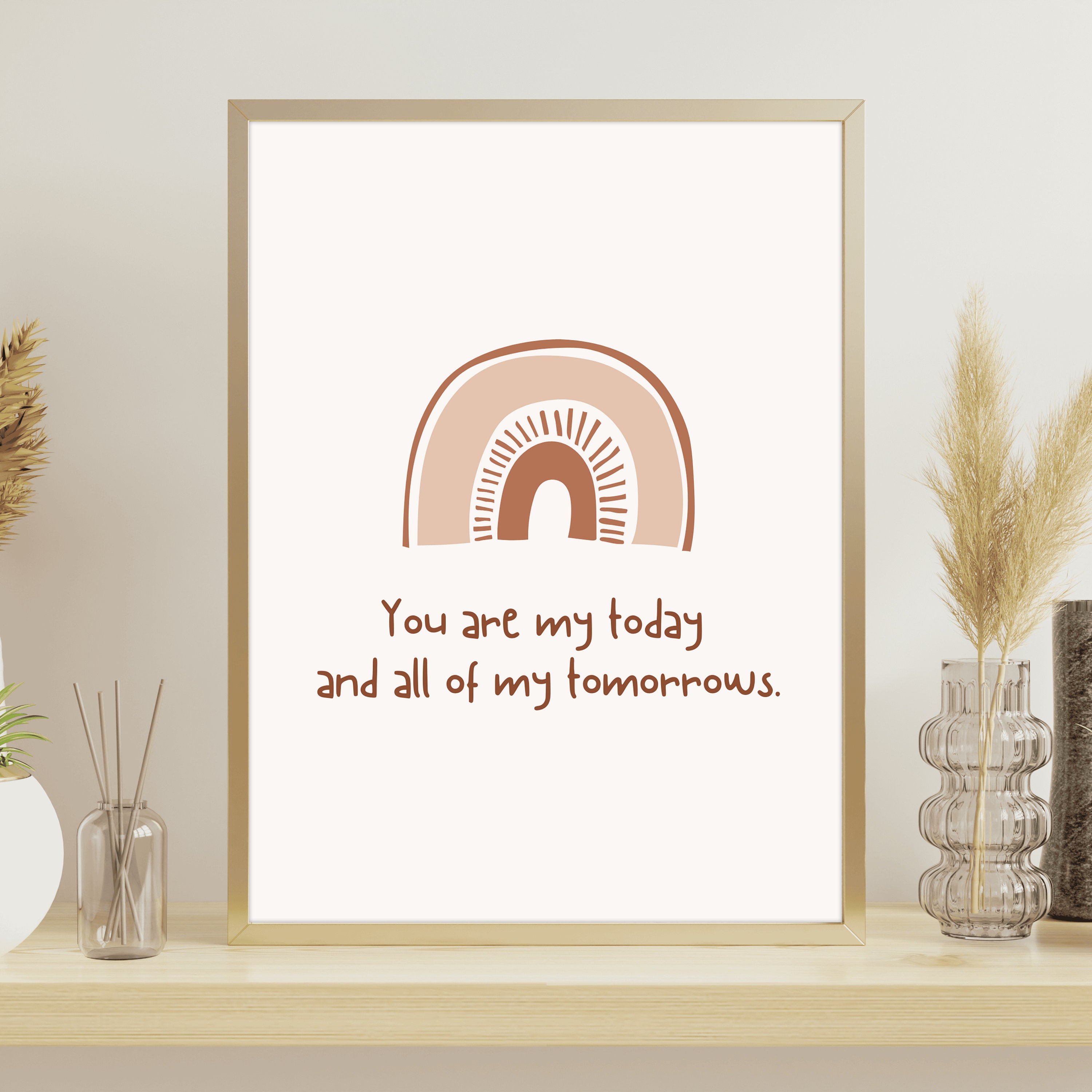 Rainbow Quote Printable, Rainbow Nursery Wall Art, Rainbow Girls Room ...