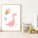 Pink Dinosaur Poster, Neutral Dino Prints, Nursery Dinosaurs, Baby ...
