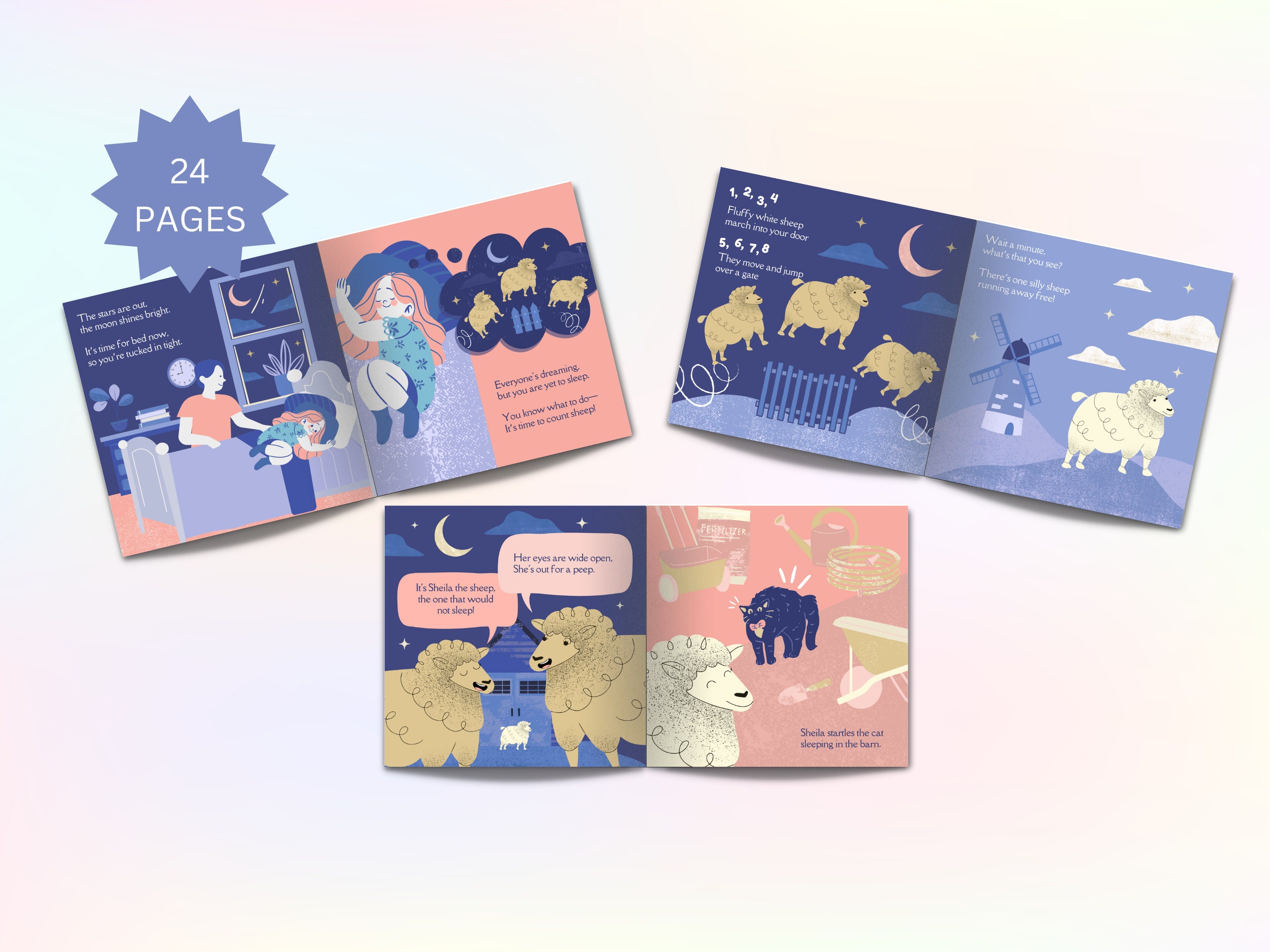 Sheila the Sheep Don't Go to Sleep, Kids Story Book, Printable Story ...