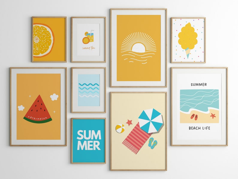 Hello Summer Printable, Seasonal Printables, Summer Quotes, Summer Wall ...