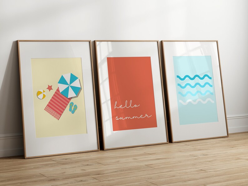 Hello Summer Printable, Seasonal Printables, Summer Quotes, Summer Wall ...