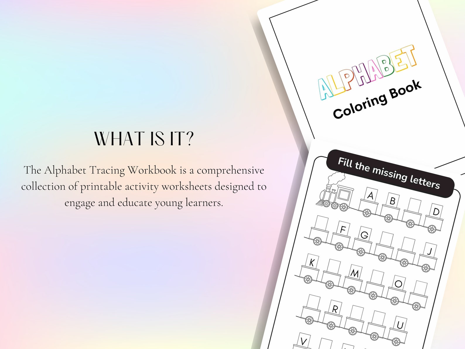 26 Alphabets Worksheets Printable, Alphabet Coloring Workbook, Learning ...