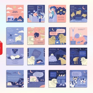 Sheila the Sheep Don't Go to Sleep, Kids Story Book, Printable Story ...