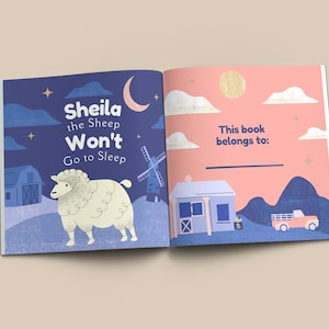 Sheila the Sheep Don't Go to Sleep, Kids Story Book, Printable Story ...