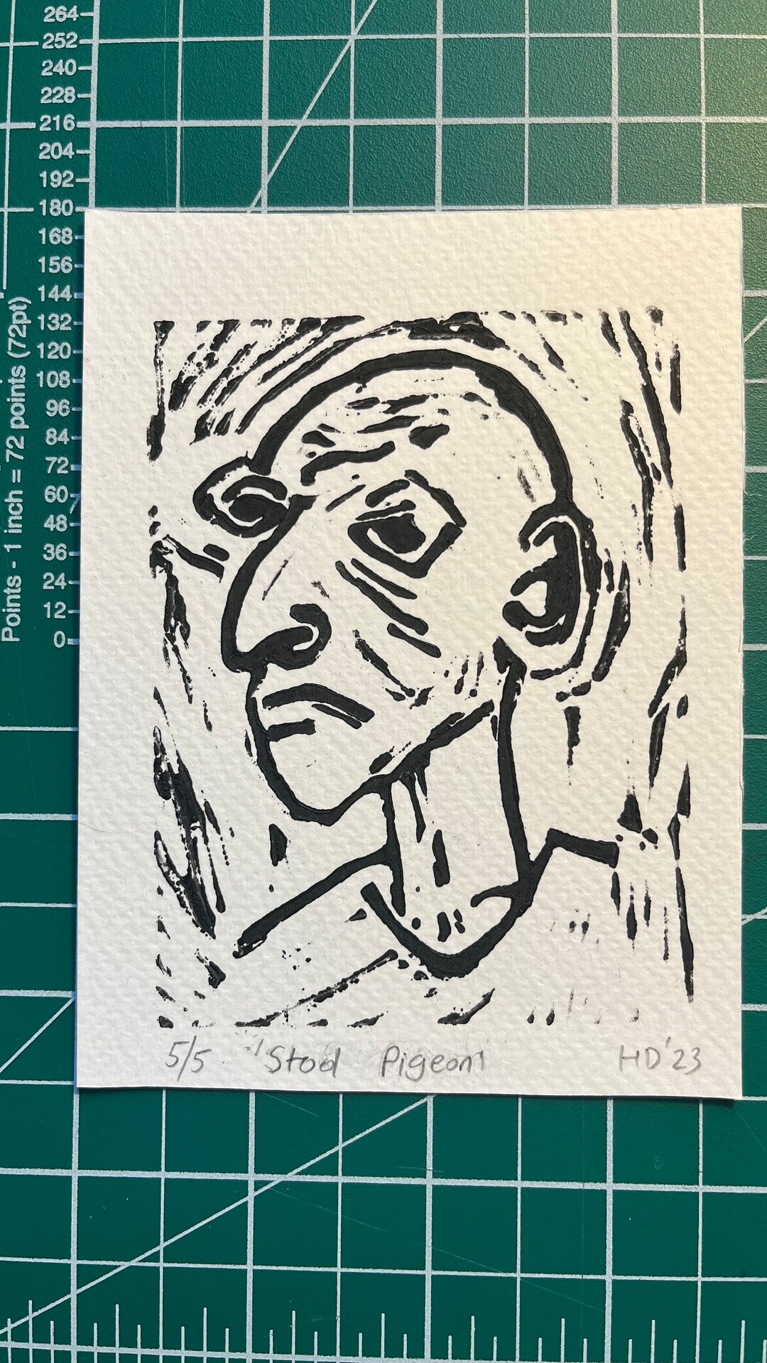 Stool Pigeon Original Linocut Print - Etsy