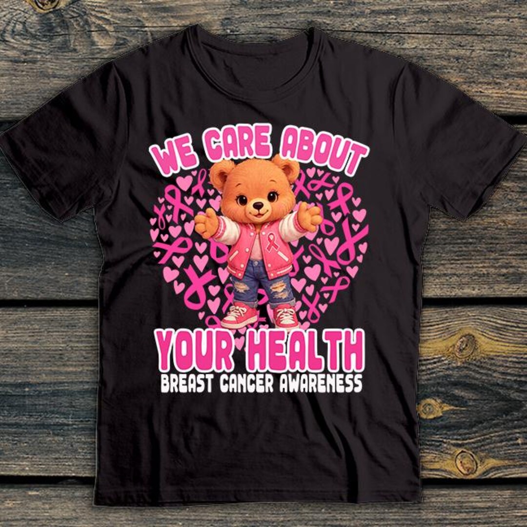 Breast Cancer Awareness Teddy Bear PNG: Pink Ribbon Design (digital ...
