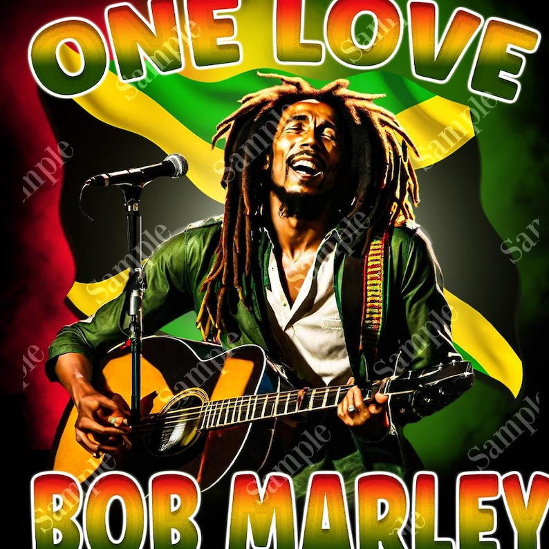 Bob Marley One Love PNG: Rastafarian Design (digital Download) - Etsy