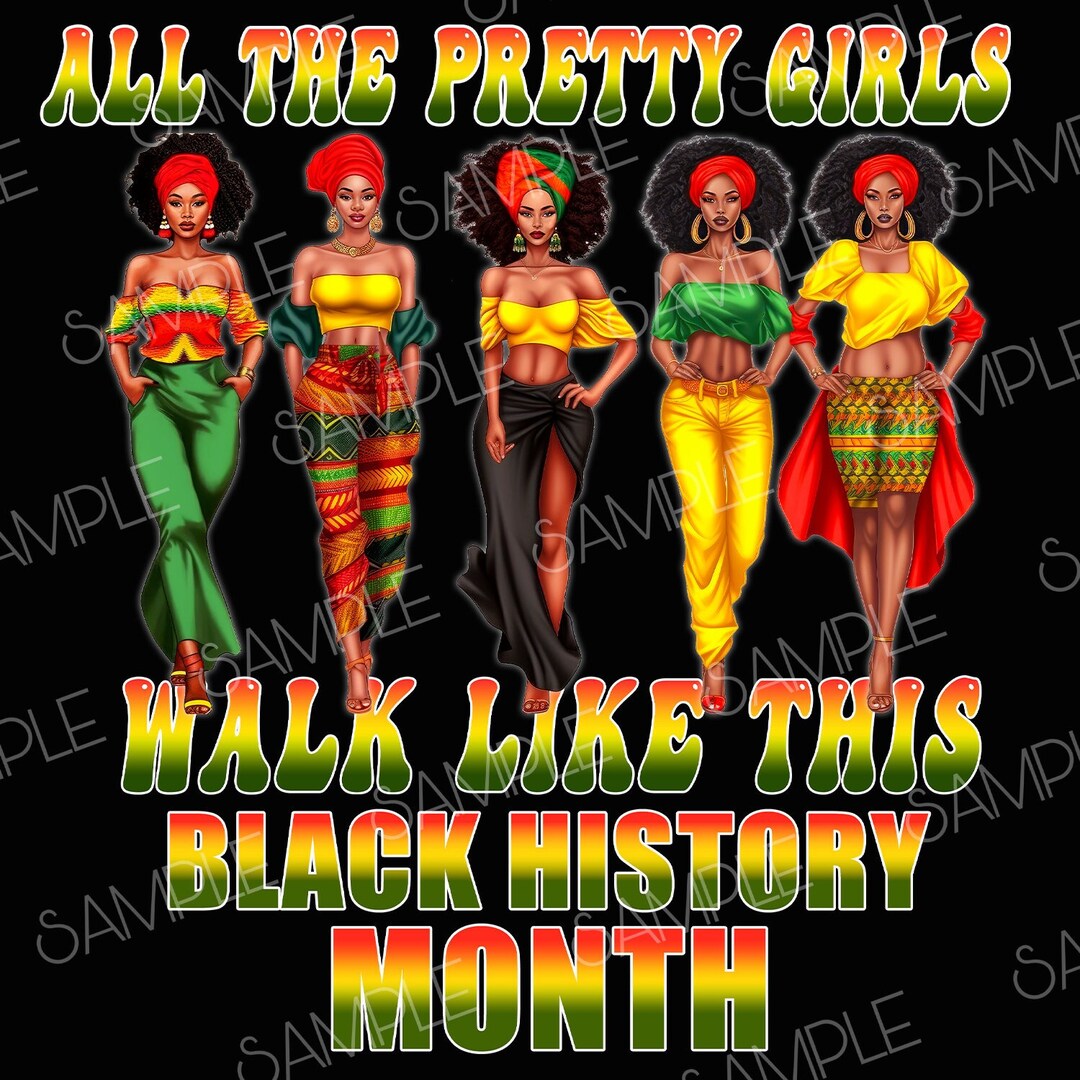 Black History Month PNG: Pretty Girls Design (digital Download) - Etsy