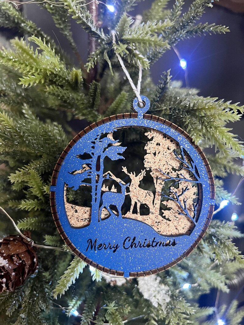 Rustic Deer Buck Wood Ornament - Etsy