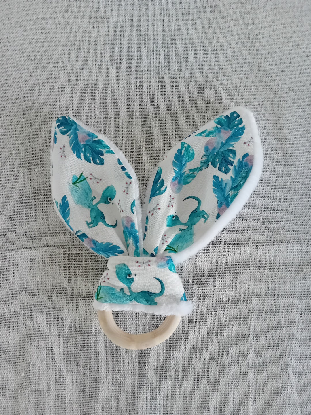 Handmade Rabbit Ear Teething Rattle - Etsy