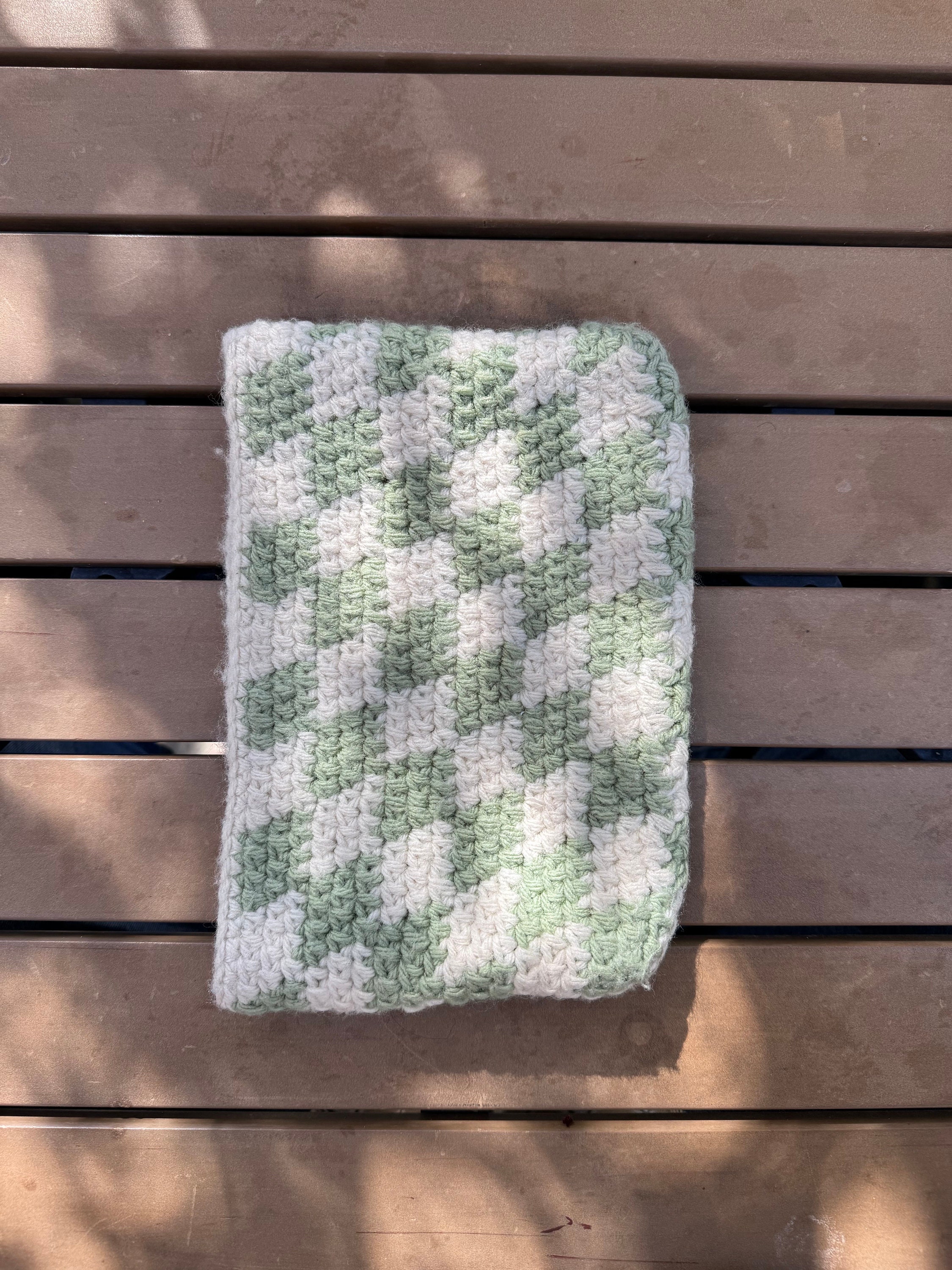 Crochet Book Cover - Checkerboard - Etsy