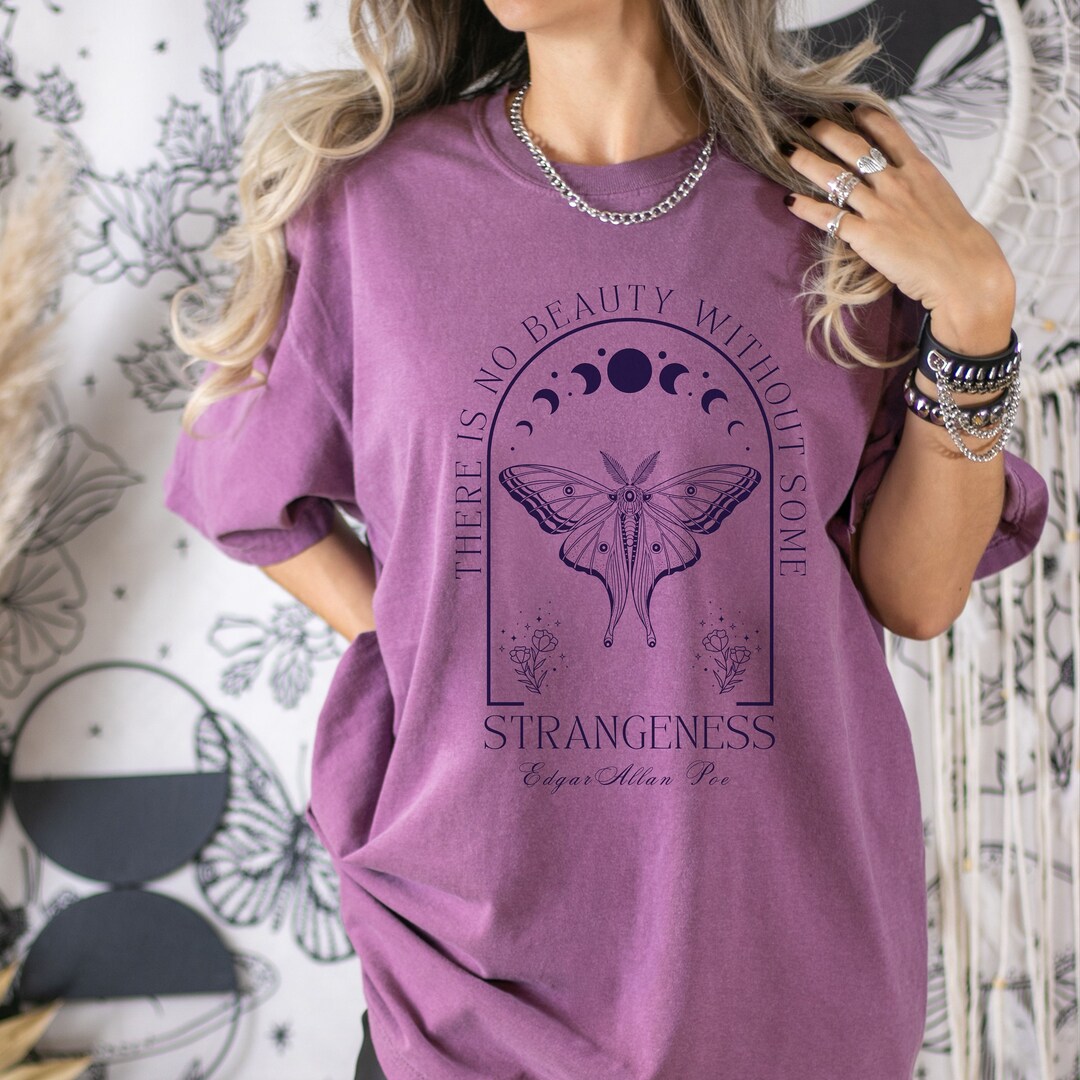 Moth Shirt Edgar Allan Poe Luna Moth Whimsigoth Clothing Edgar Allen ...