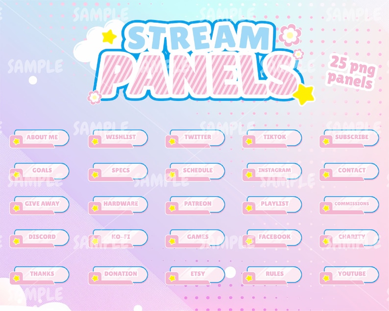 Cute Pink Cat - Vtuber Stream Overlay, Vtuber Background, Vtuber Screen ...
