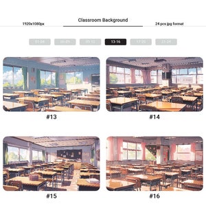 Classroom Vtuber Background: 24-piece Anime Style BGM Asset (JPG) - Etsy