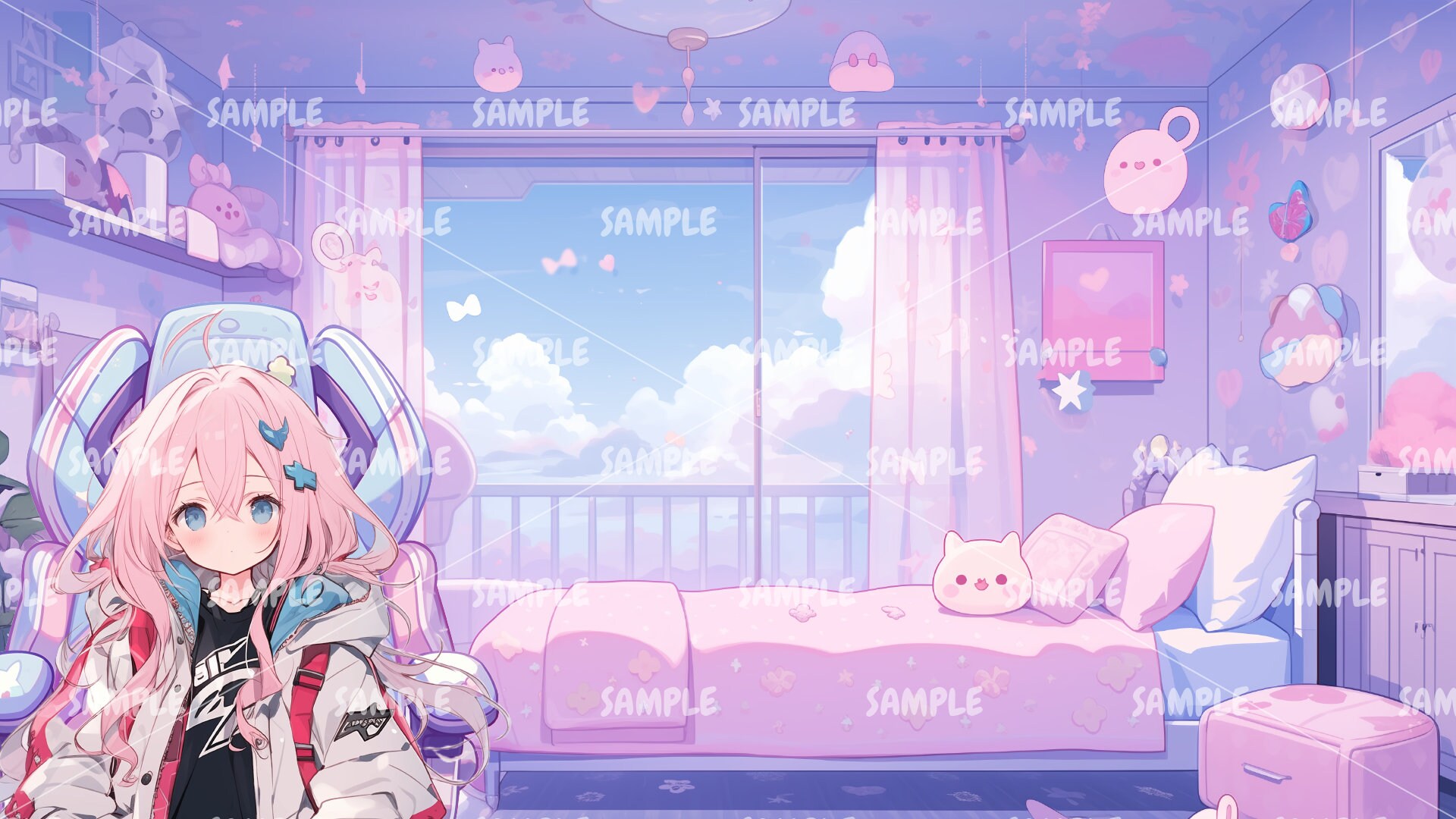 Kawaii Doll - Gaming Chair, Vtuber Background, Vtuber Asset, Vtuber ...