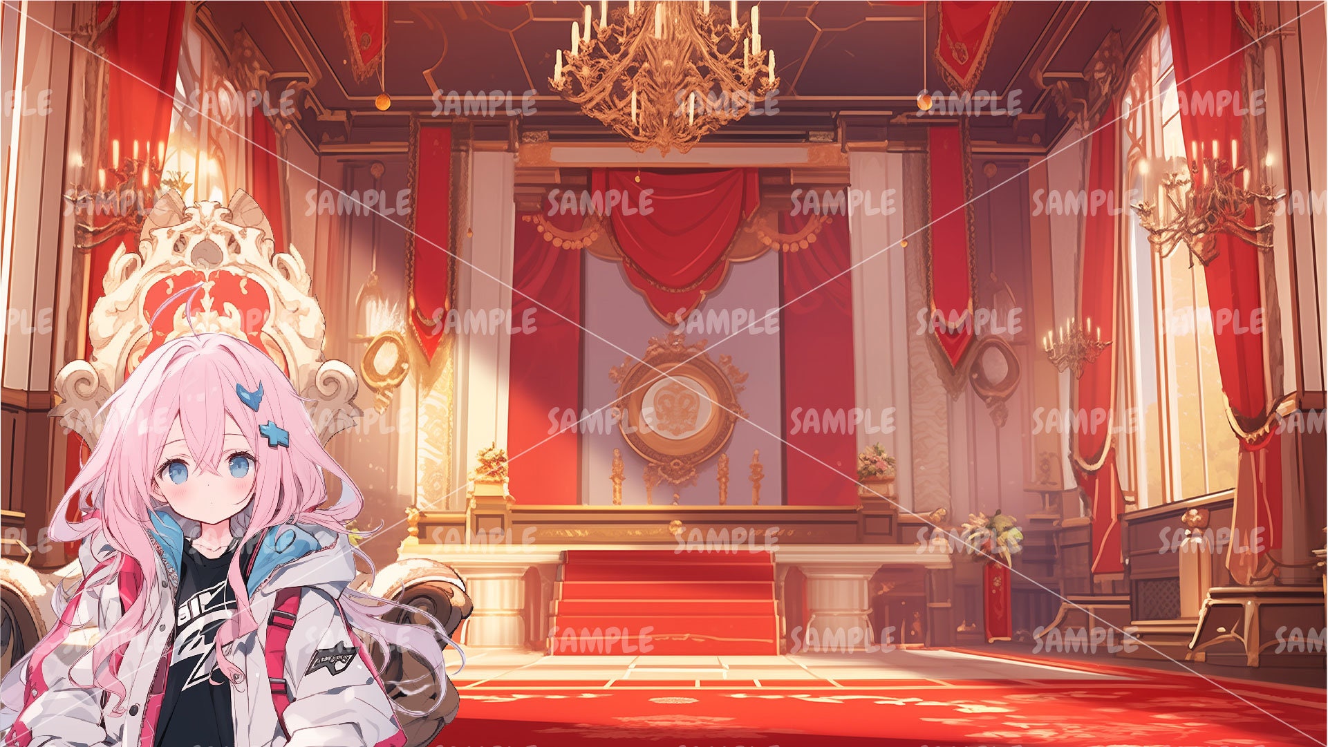 Royal Throne, Gaming Chair, Vtuber Background, Vtuber Asset, Vtuber ...