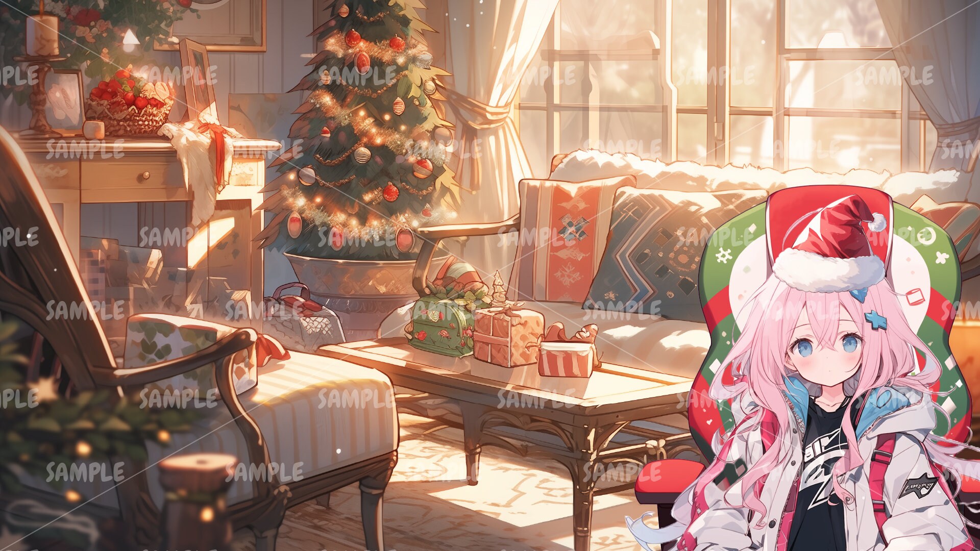 Christmas Gaming Chair, Vtuber Background, Vtuber Asset, Vtuber ...