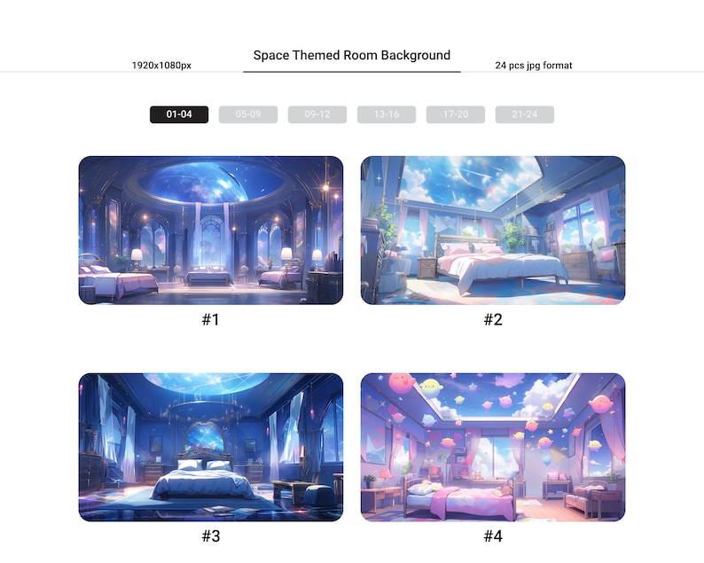 24 Space Room Themed Background Asset, BGM Background, Music Background ...