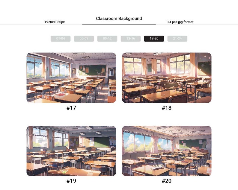 Classroom Vtuber Background: 24-piece Anime Style BGM Asset (JPG) - Etsy