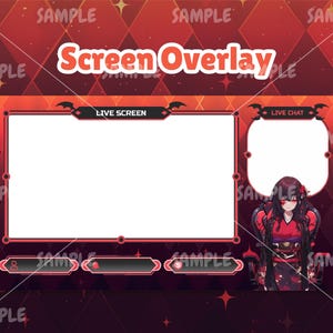 Red Demon - Vtuber Stream Overlay, Vtuber Background, Vtuber Screen - Etsy