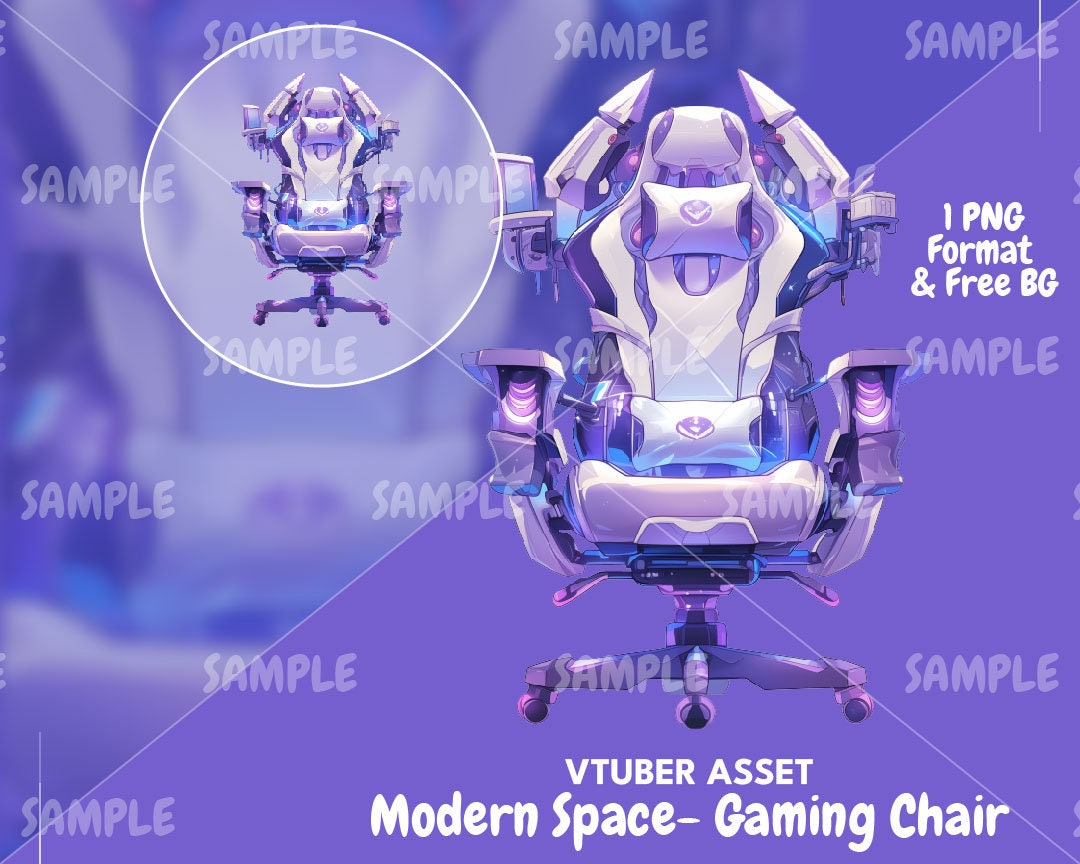 Modern Space Themed Gaming Chair, Vtuber Background, Vtuber Asset ...
