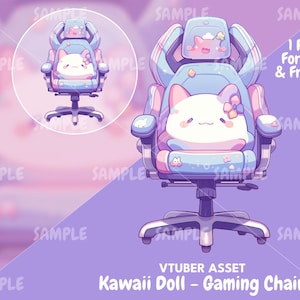 Kawaii Doll - Gaming Chair, Vtuber Background, Vtuber Asset, Vtuber ...