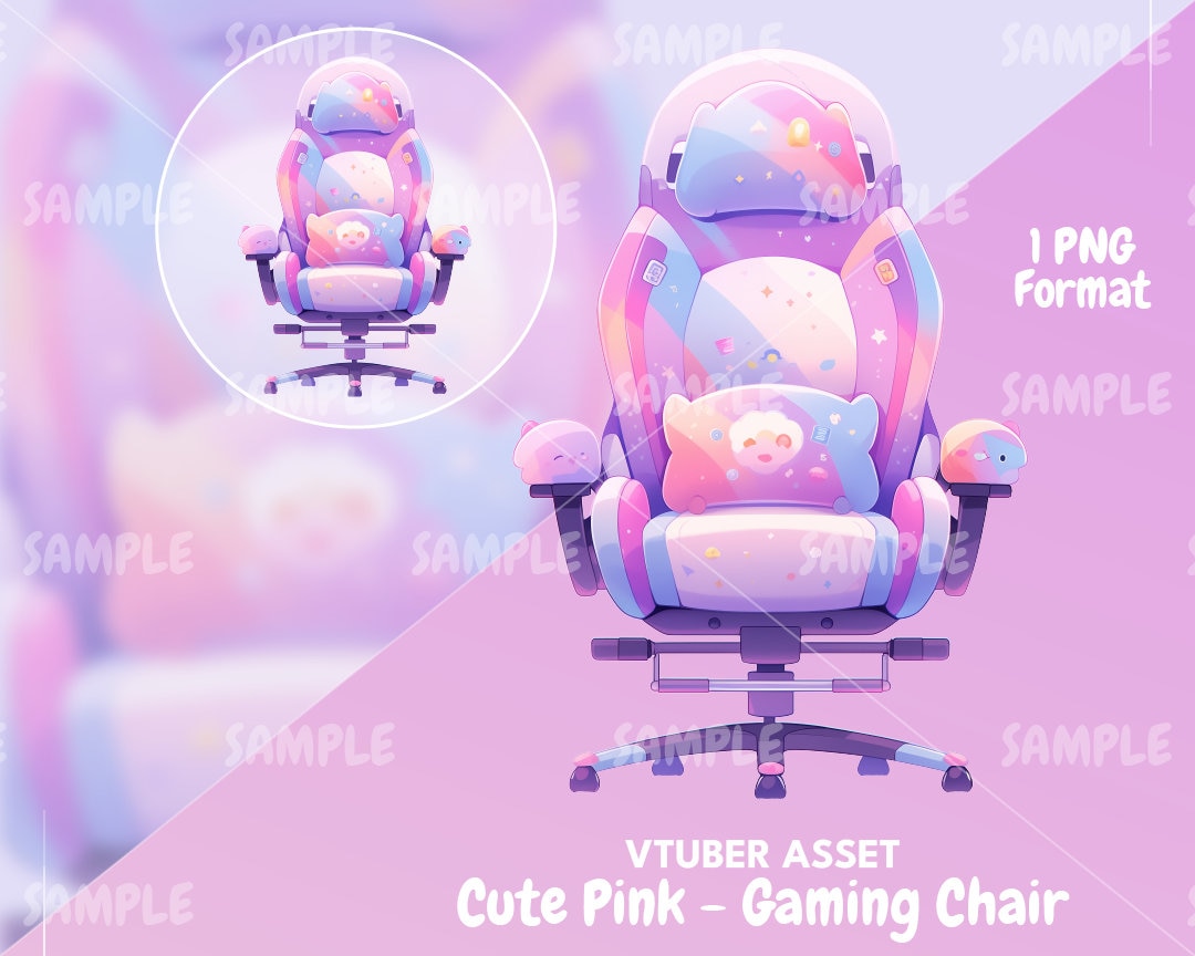 Cute Pink Gaming Chair, Vtuber Background, Vtuber Asset, Vtuber ...