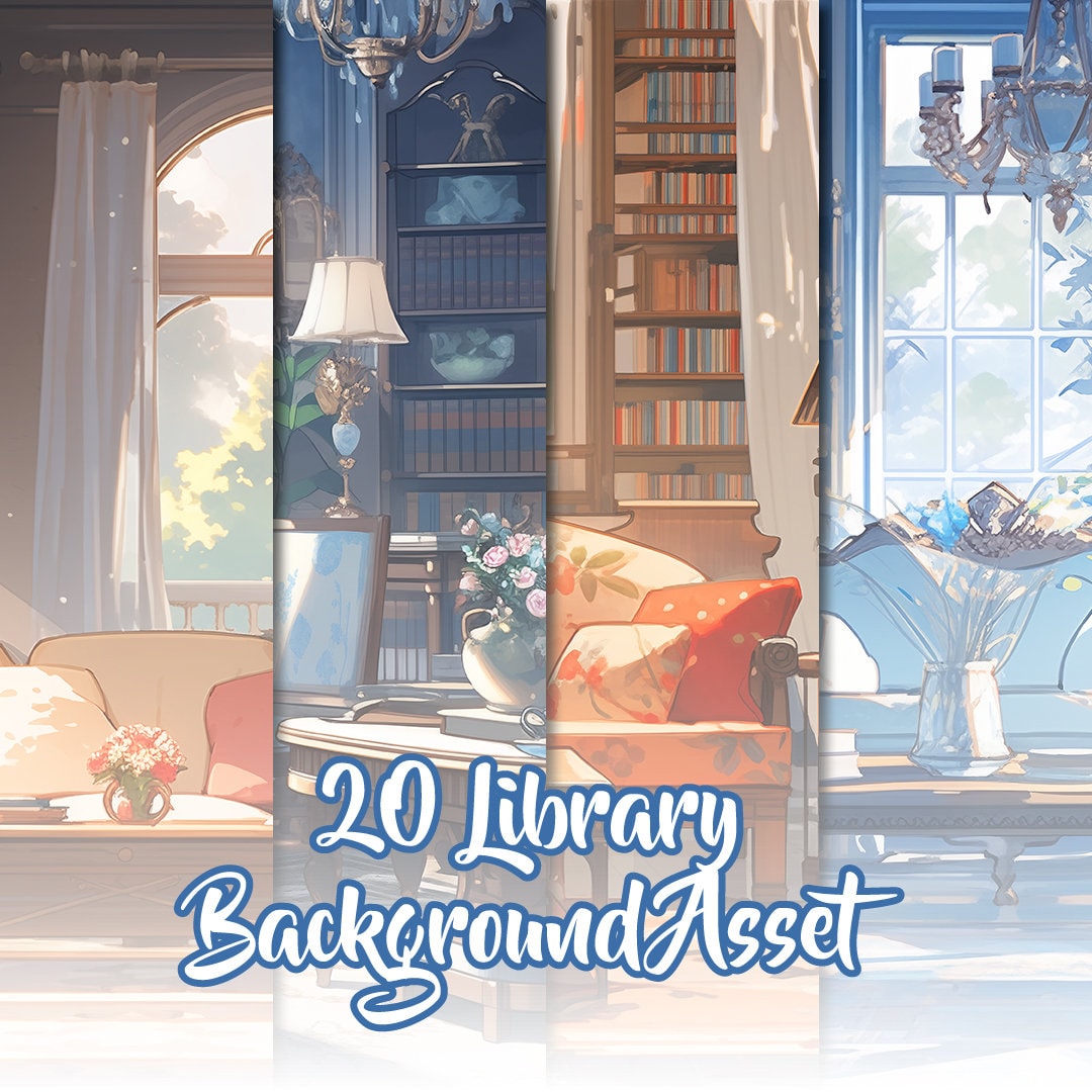 20 Library Themed Background Asset - Etsy