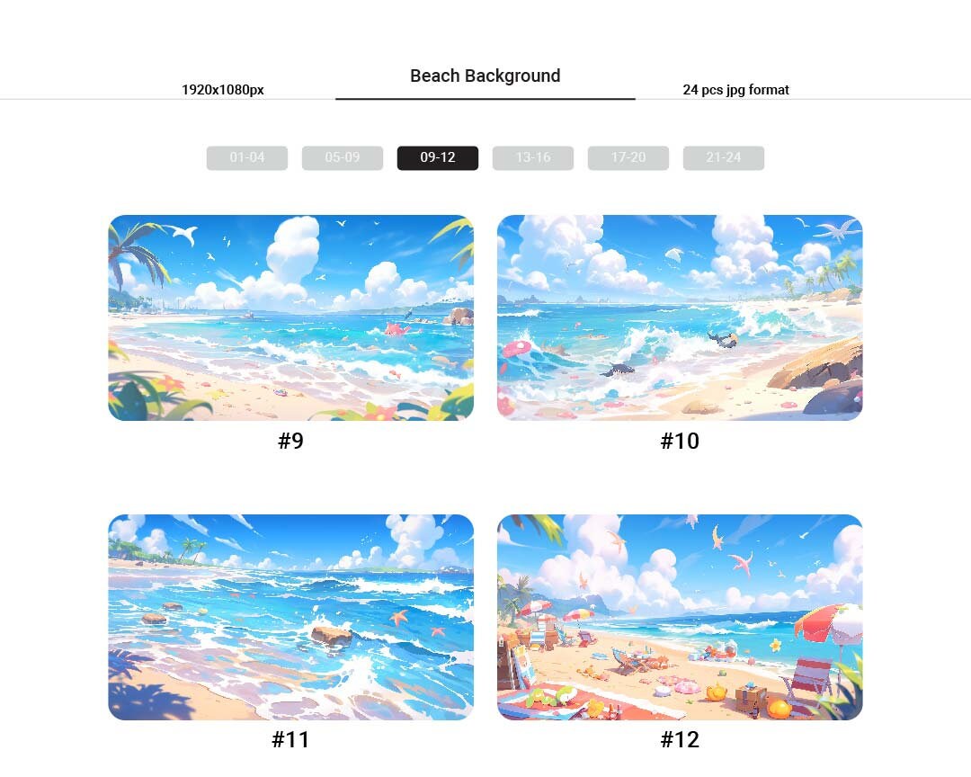 24 Beach Backgrounds: Tropical Island Scenes, Vtuber Assets (JPG) - Etsy