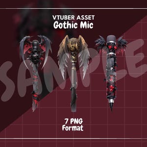 Gothic Mic Asset, Vtuber Accessories, Vtuber Stream, Vtuber Asset ...