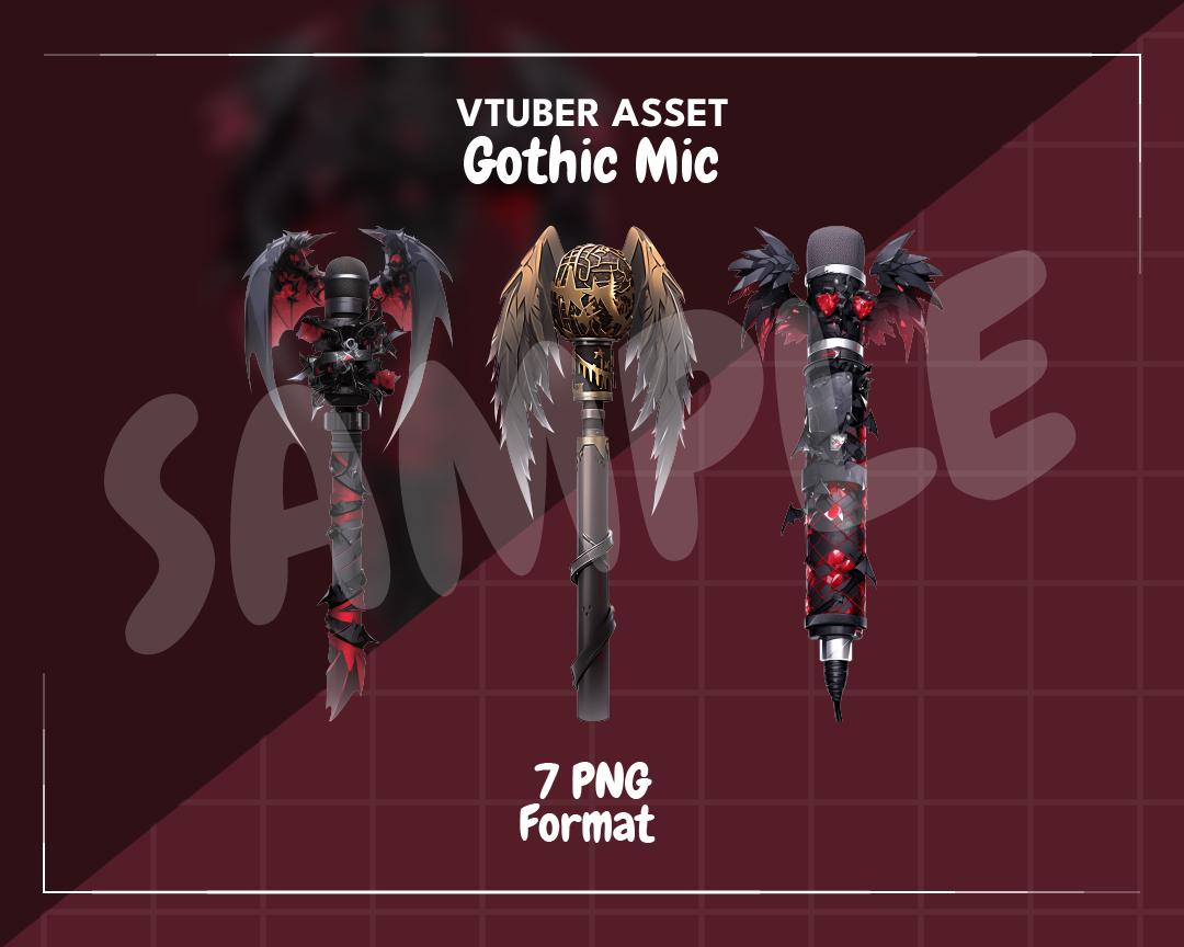 Gothic Mic Vtuber Asset: Streaming Accessories (PNG) - Etsy