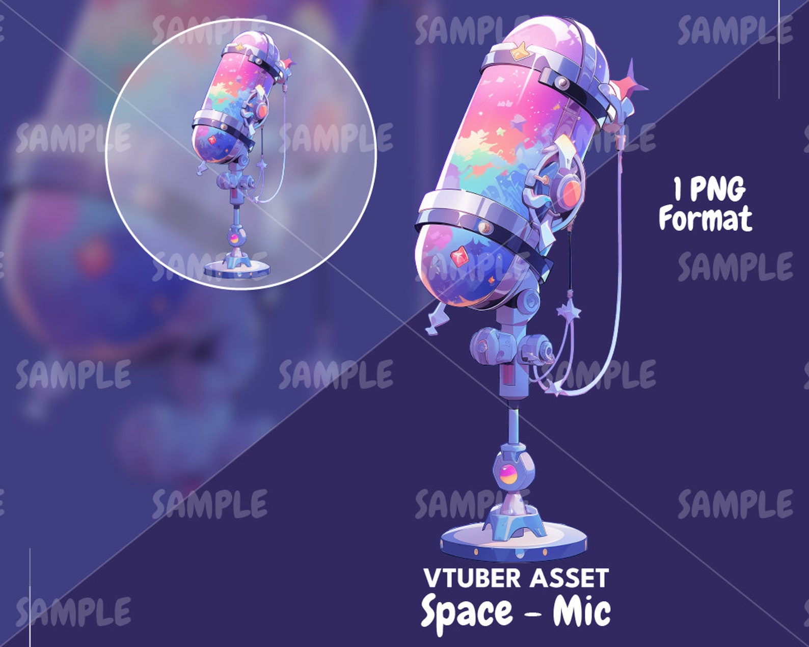 Space Mic: Vtuber Asset (PNG) - Etsy