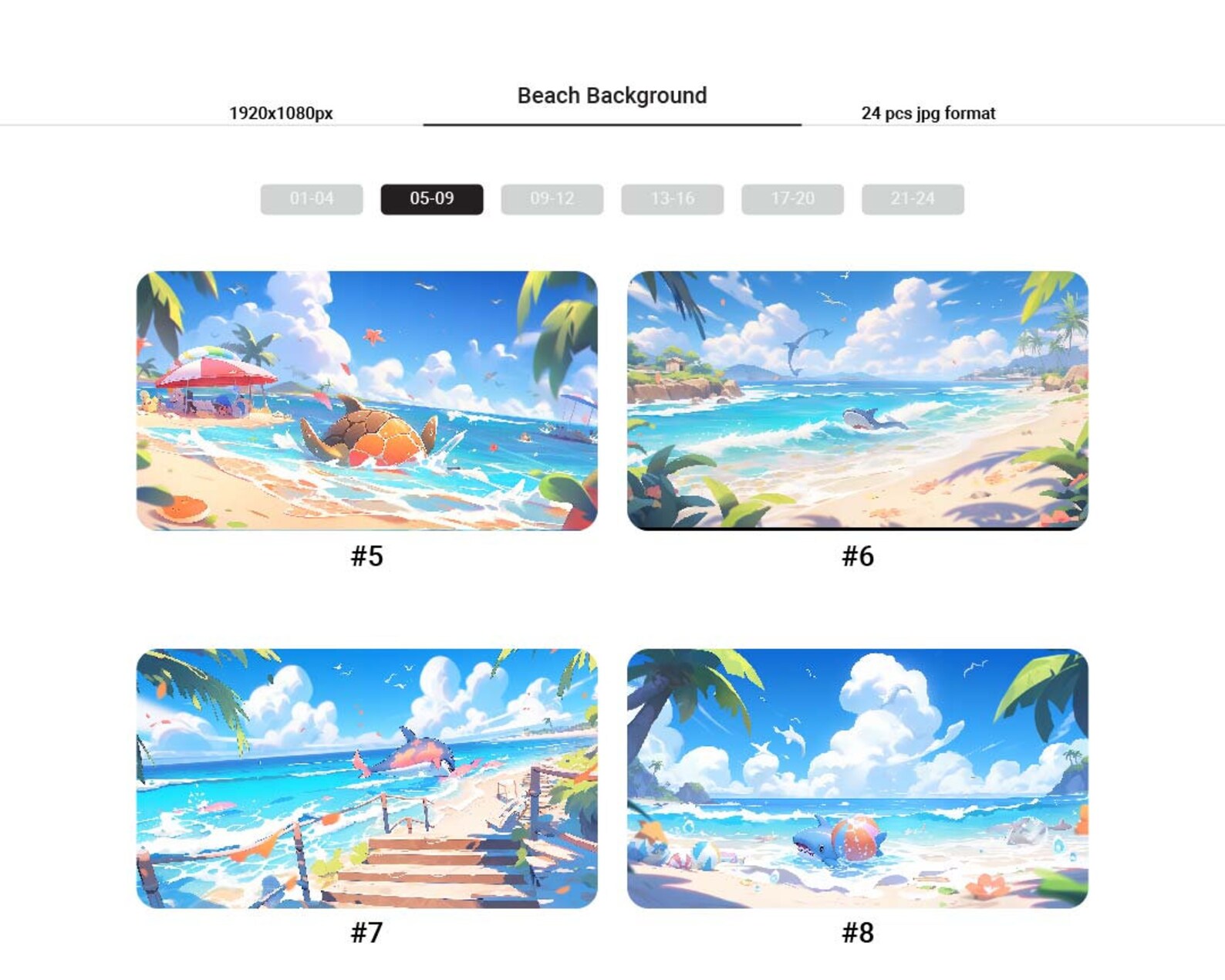24 Beach Backgrounds: Tropical Island Scenes, Vtuber Assets (JPG) - Etsy
