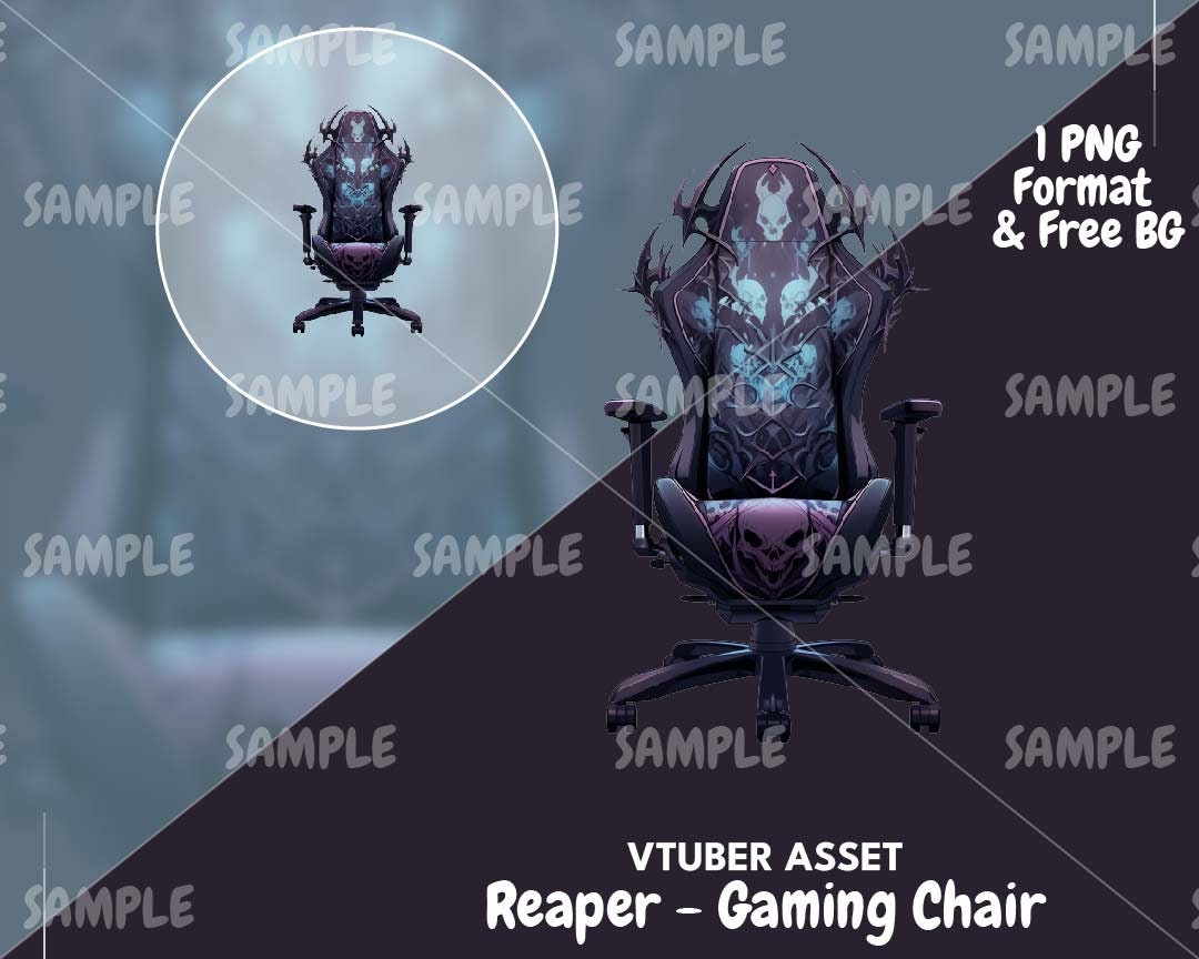 Reaper Gaming Chair PNG: Vtuber Stream Asset + 2 Backgrounds - Etsy