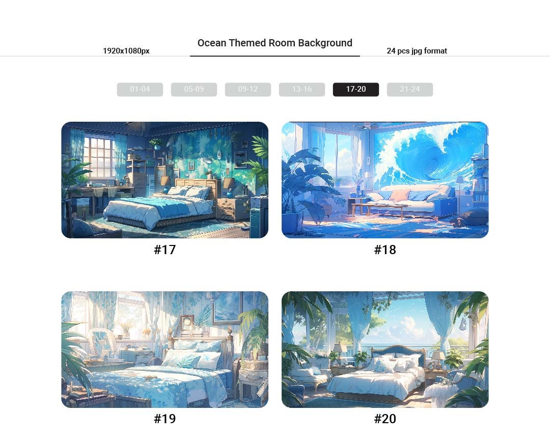 24 Ocean Room Themed Background Asset, BGM Background, Music Background ...