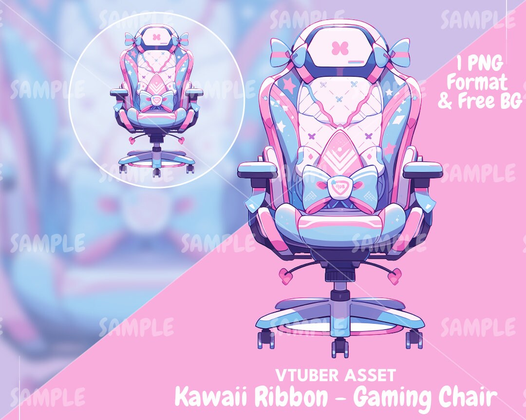 Kawaii Ribbon - Gaming Chair, Vtuber Background, Vtuber Asset, Vtuber ...