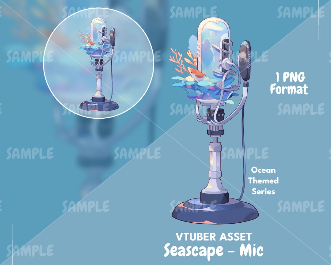 Seascape - Ocean Mic Series, Vtuber Mic, Vtuber Asset, Vtuber ...