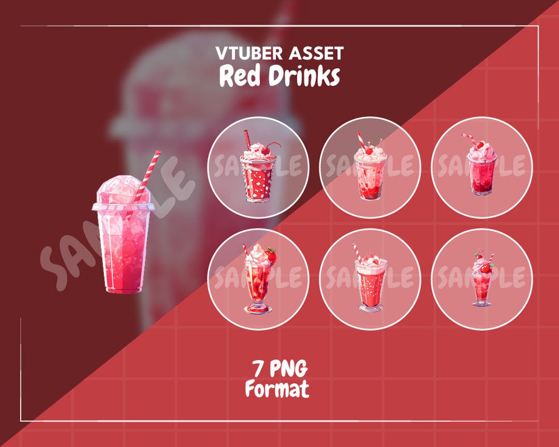 Red Drinks Asset, Vtuber Accessories, Vtuber Stream, Vtuber Asset ...