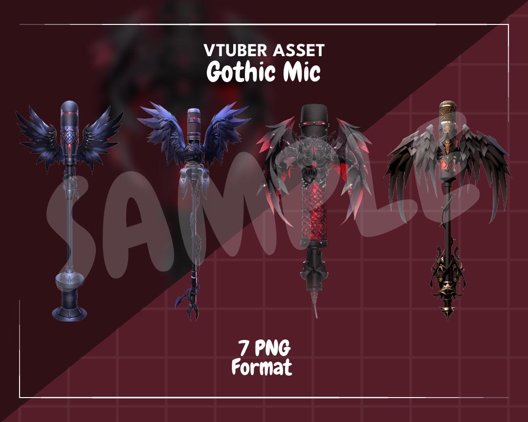 Gothic Mic Vtuber Asset: Streaming Accessories (PNG) - Etsy