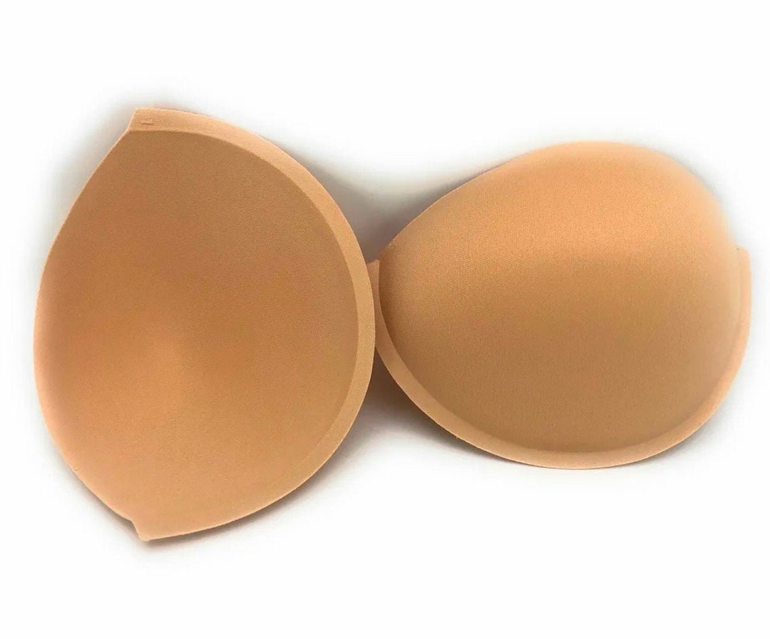 Sew in Bra Cups, Non Push up Bra Cup Insert, in Colours White and Beige ...