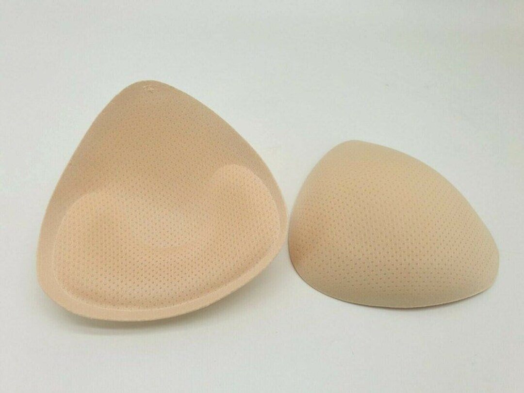 4 Pairs Beige Push up Triangle Shape Bra Cups Inserts, Sports, Swimwear ...