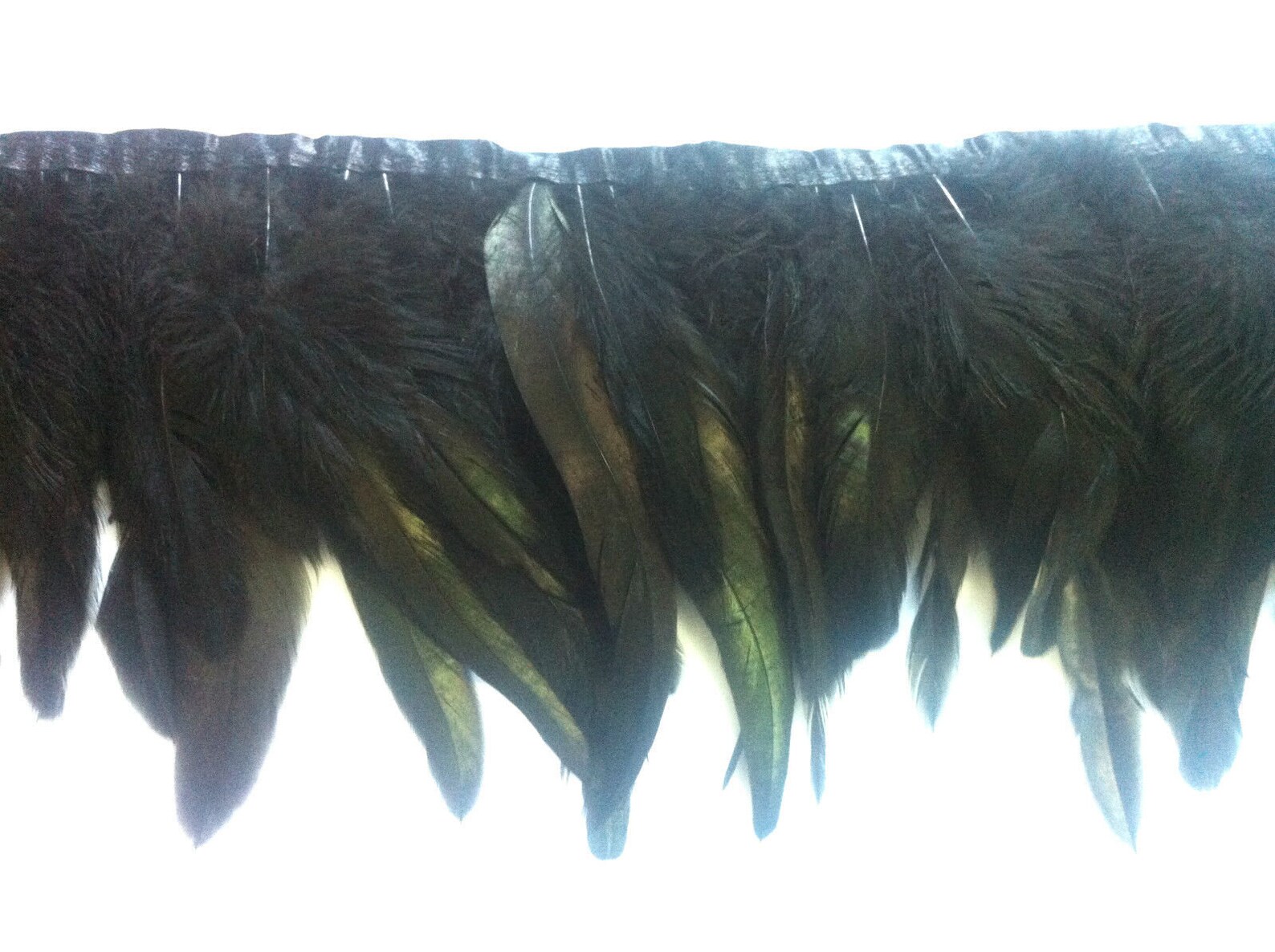 9 Yard, 30cm Black Coque Feather Fringe Available in 3 Different ...