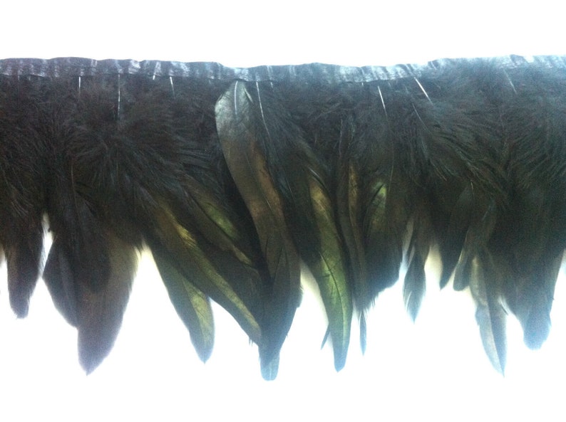 9 Yard, 30cm Black Coque Feather Fringe Available in 3 Different ...