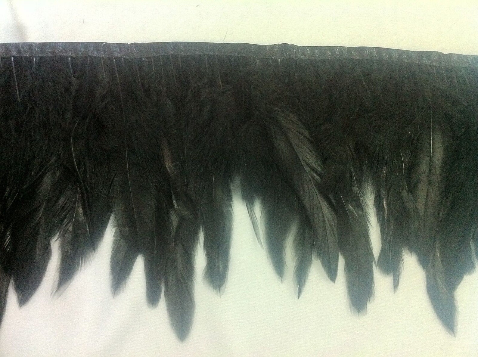 9 Yard, 30cm Black Coque Feather Fringe Available in 3 Different ...